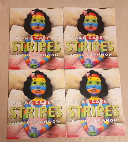 A Bad Case of Stripes 4 Books Lot David Shannon Guided Reading Class ...