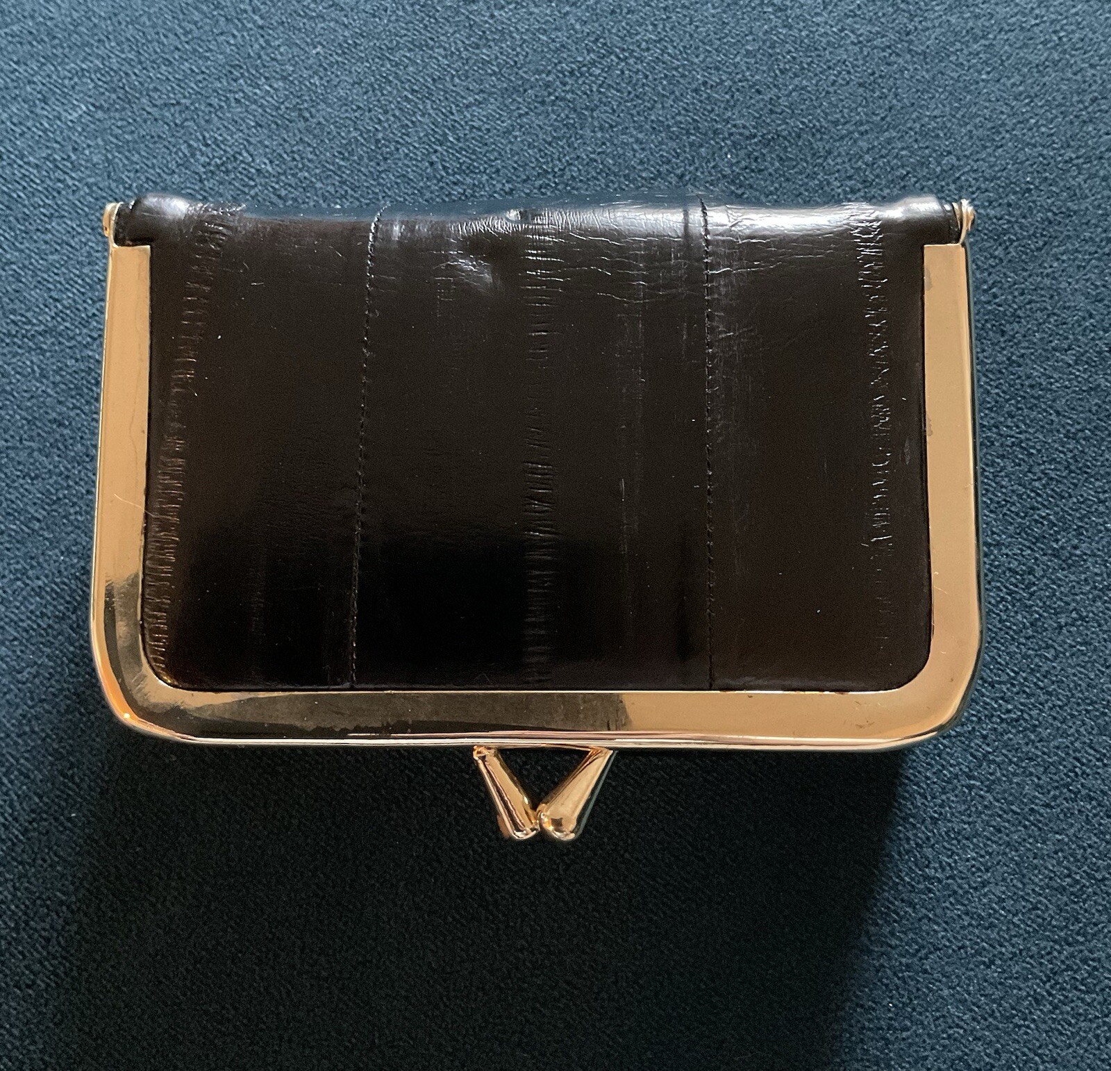 Vintage Eel Skin Makeup Case/Clutch With Mirror And K… - Gem