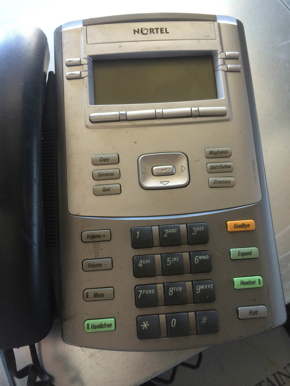 NORTEL 1120E SILVER PHONE TELEPHONE HANDSET NTYS03AEE6 | eBay Australia