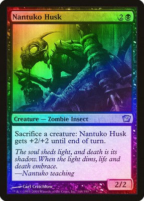 Nantuko Husk FOIL 9th Edition NM Black Uncommon MAGIC GATHERING CARD ...