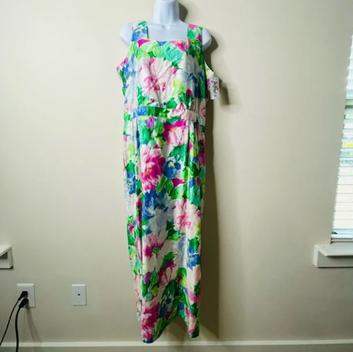 Jim Heilman Vintage Multicolor Floral Dress Size 14 NEW | eBay Australia