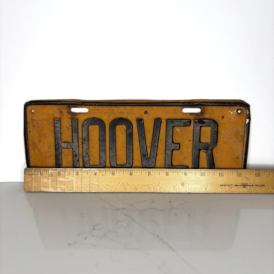 1920's 30's Herbert Hoover Presidential Political License Plate Topper ...