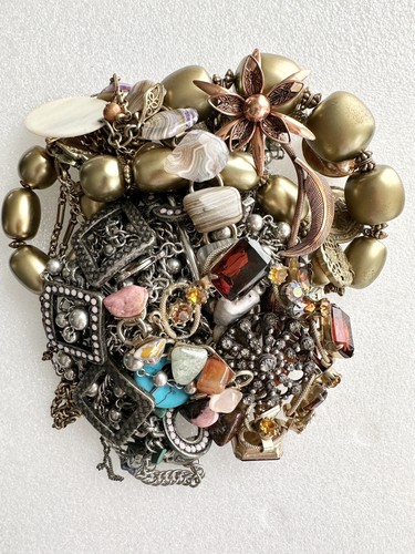 Vintage 1lb 4oz Mixed Lot Of Untested Jewelry | eBay