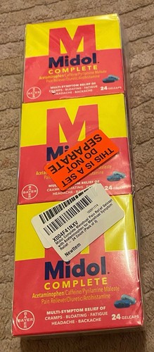 Midol Complete Cramp Bloating Fatigue Backache Headache Pain Relief ...