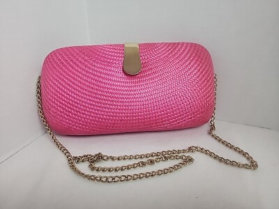 Vintage BEQUIZO Pink Hard Case Buntal Buri Straw Handbag 1960's ...