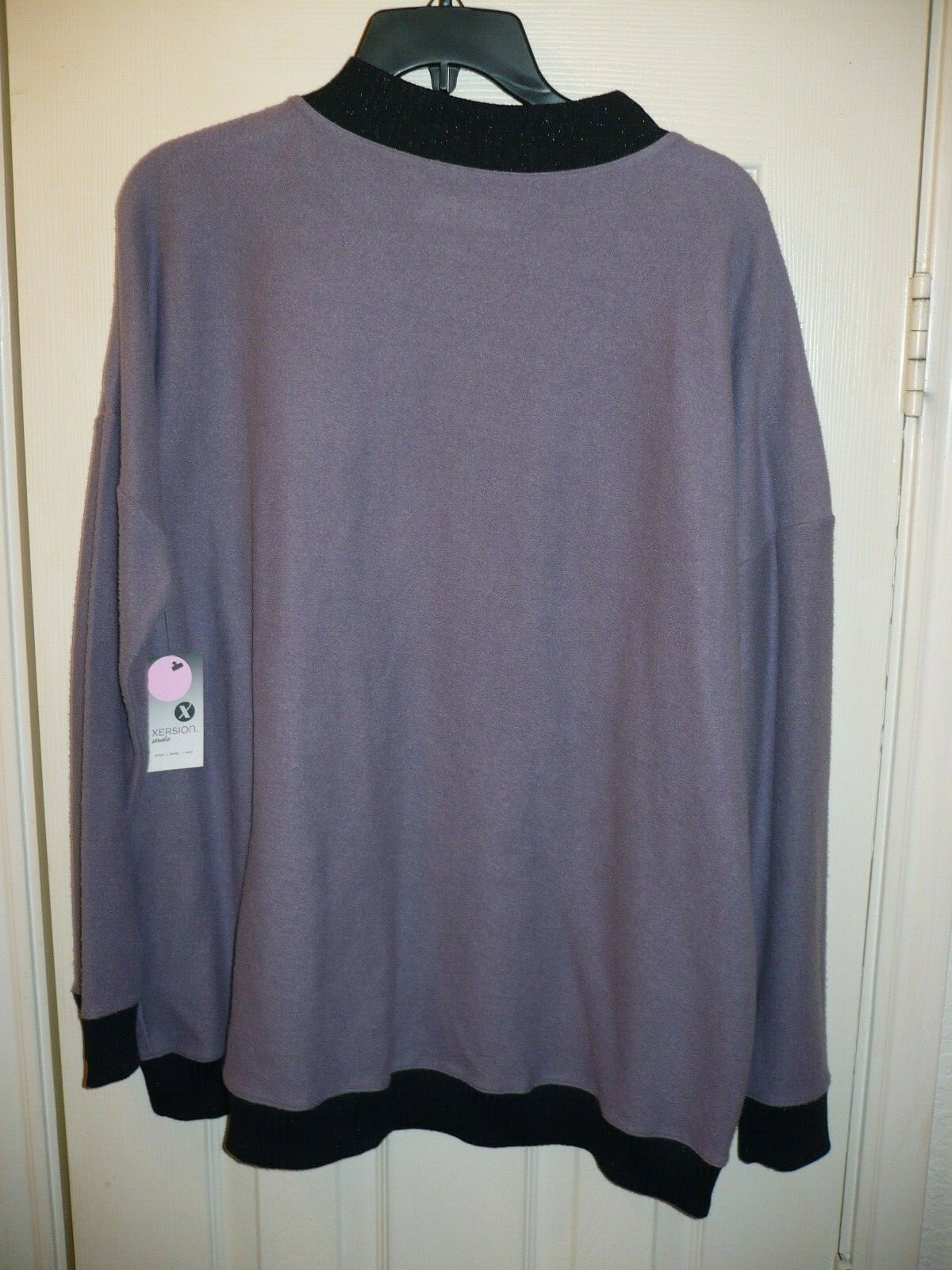 Xersion Women's Crew Neck Long Sleeve Pullover Sweater Size XXL Purple ...