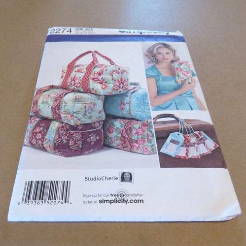 Simplicity 2274 Clutch Overnight Bag and Luggage Tag Sewing Pattern | eBay