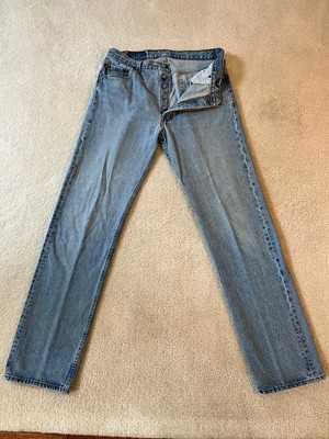 Vintage Levi's 501 Button Fly Jeans, Light Blue with Excellent Fade ...