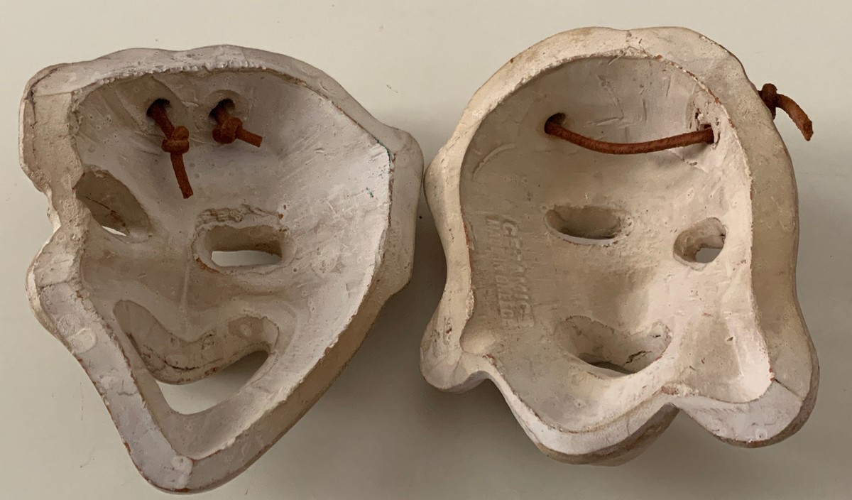 Maschera Della Tragedia Della Commedia Greca