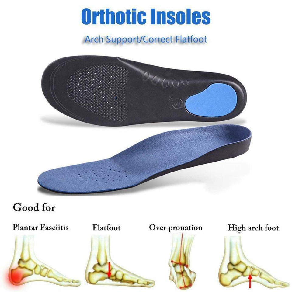 Orthopedic Insole For Flat Foot Sole Pad Shoes Semi-Rigid Arch Support ...