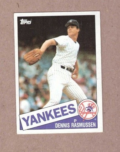 1985 Topps Baseball Card #691 Dennis Rasmussen Yankees | eBay