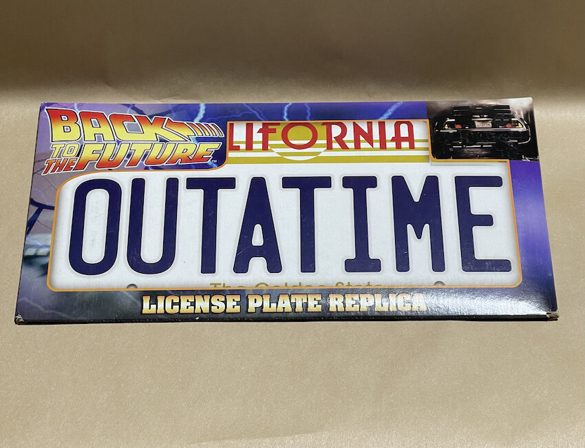 OUTATIME License Plate Replica Back to The Future Part II Delorean 2015 ...