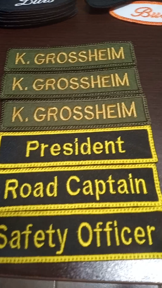 **LOVE IT** 5x1 SIZE Custom NAME TAG Embroidered "Iron on", F/ship | eBay