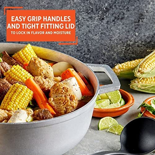 7.5 Quart Traditional Natural Made in Colombia Caldero with Lid for ...