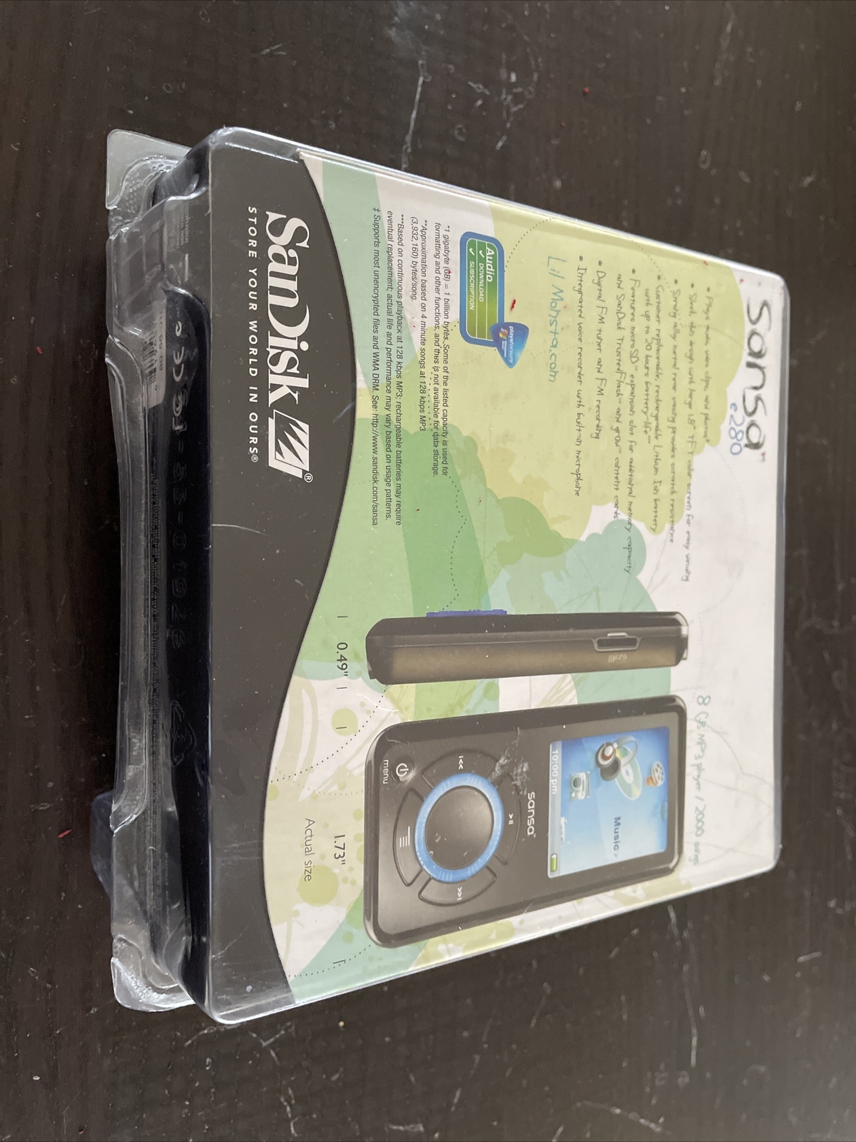 SanDisk Sansa e280 Black ( 8 GB ) Digital Media Player for sale online ...