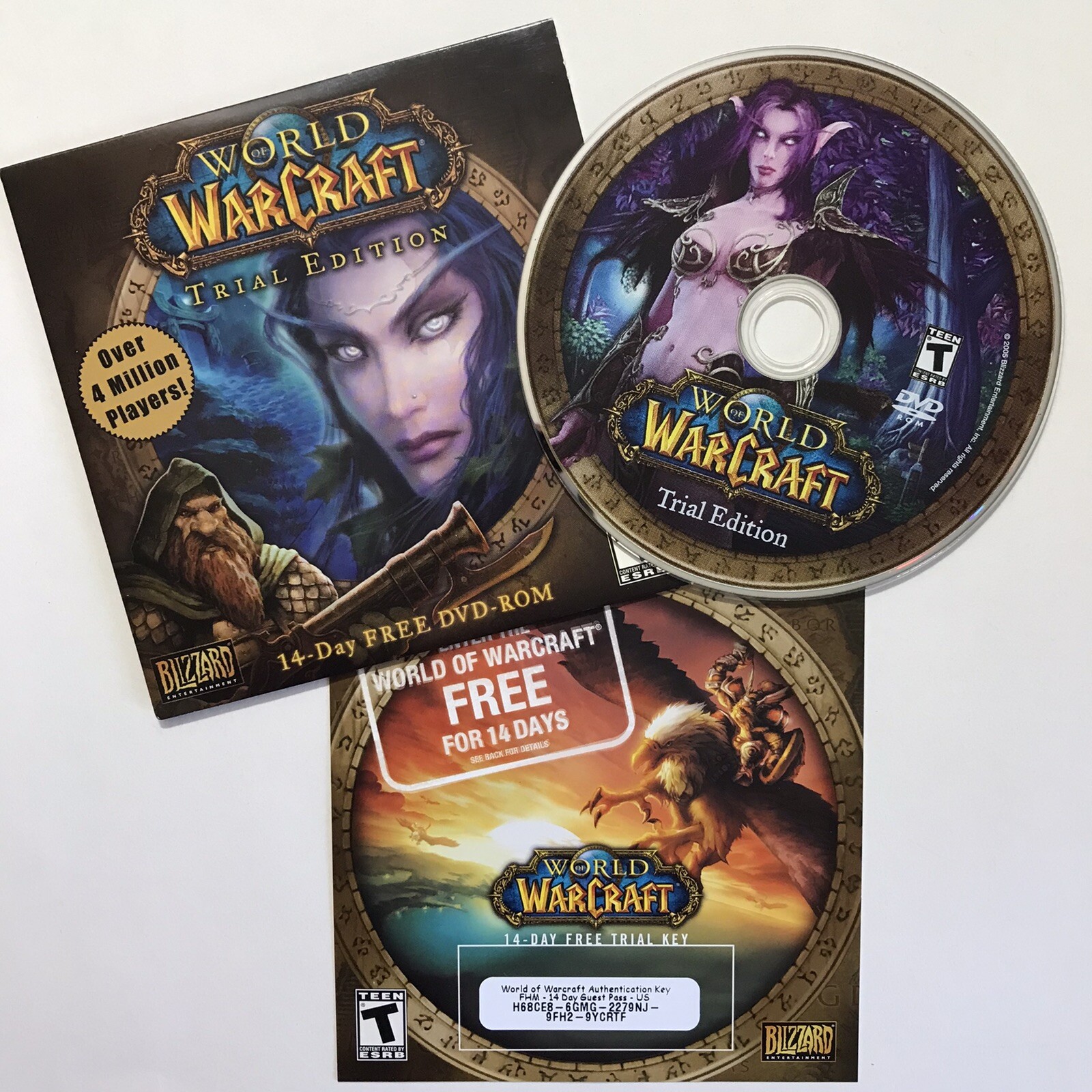 2005 World Of Warcraft Collectable 14 Day Trial CD DVD Blizzard WOW ...