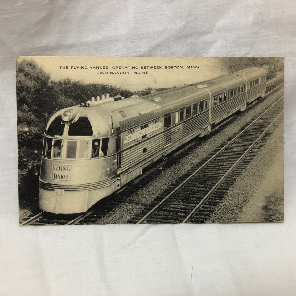 Vintage Massachusetts to Maine Postcard The Flying Yankee Train Not ...