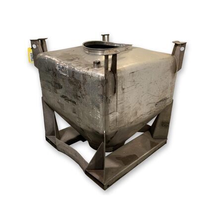 Used 1000 Liter (35 cu. Ft) IBC Matcon Stainless Steel Portable Tote ...