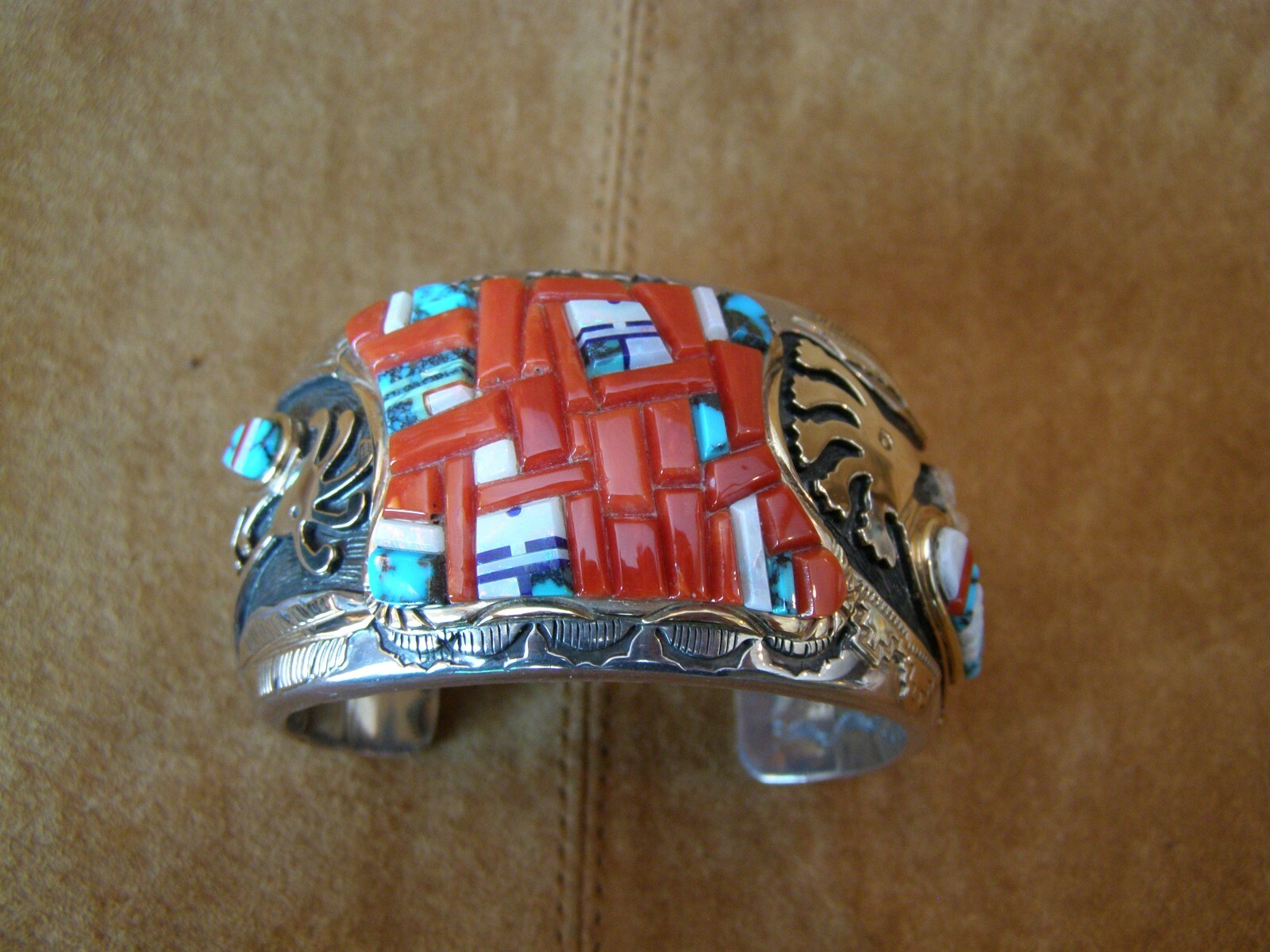 Wilbert Manning ------ Spectacular Bracelet ----- Silver with Gold ...