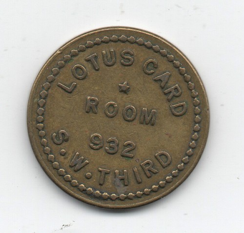 1900 Trade Token Lotus Card Room Portland OR | eBay