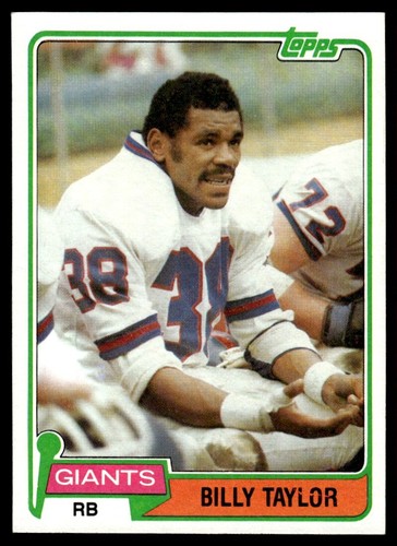1981 TOPPS BILLY TAYLOR NEW YORK GIANTS #34 | eBay