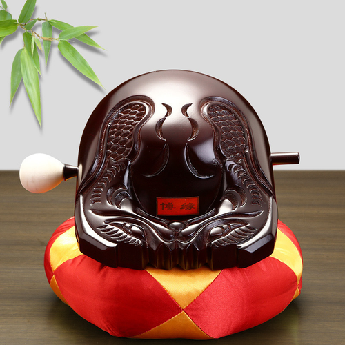 4 Inches Buddhist Monk Annatto Wooden Fish Mokugyo Temple Block Muyu ...