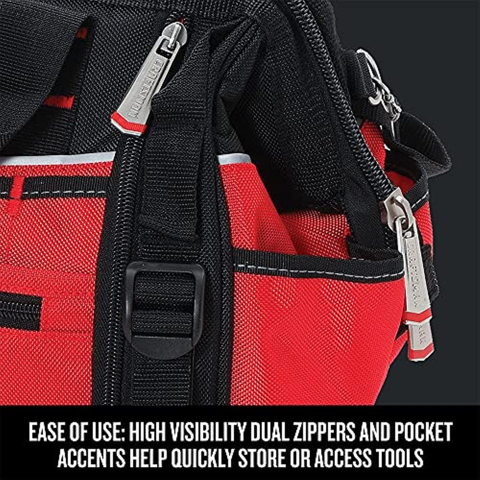 CRAFTSMAN VERSASTACK Zippered Tool Bag, 31 Pocket Organizer, Heavy Duty ...