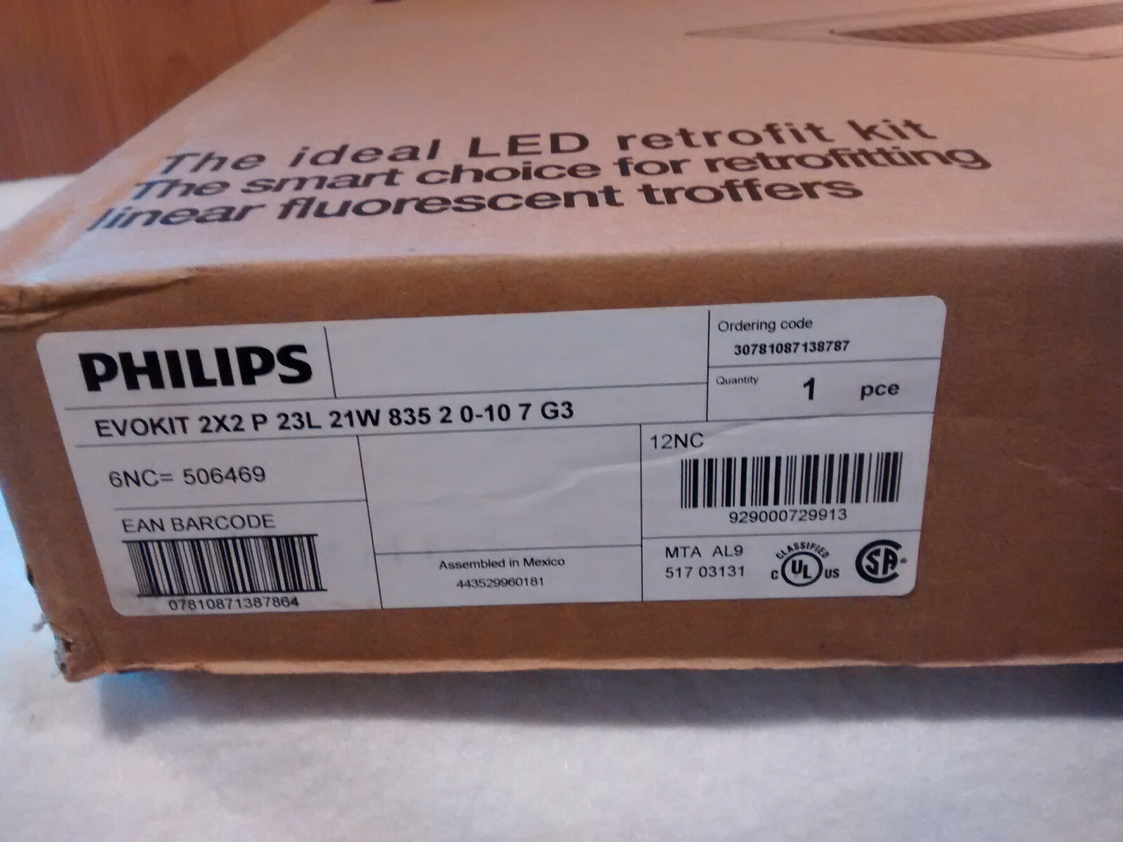 Philips Light EVOKIT 2' x 2' LED Retrofit Kit 23W 3500K 0-10V Dimmable ...