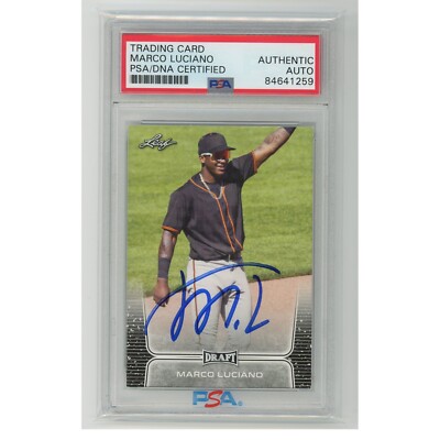 2020 Leaf Draft #5 Marco Luciano SF GIANTS TOP PROSPECT AUTO AUTOGRAPH ...