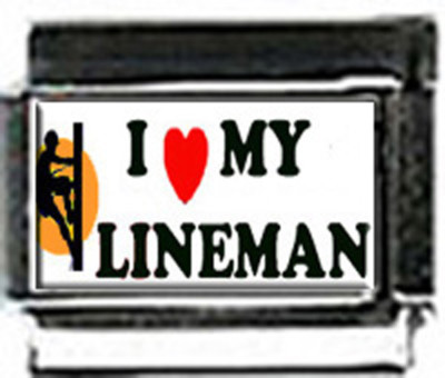 I LOVE MY LINEMAN Italian photo 9mm Charms for modular bracelets | eBay