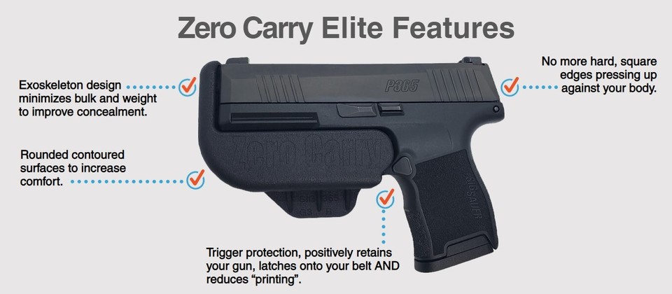 WALTHER P22 22 Cal. Zero Carry Elite In Waistband Holster 4 concealed ...