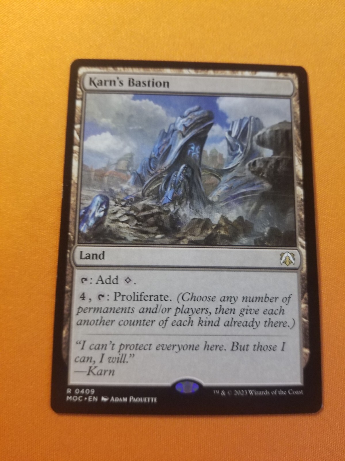 MTG Karn's Bastion March of the Machine Commander 0409 Regular Rare for ...