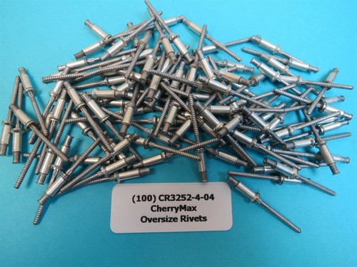 (100) CR3252-4-04 CHERRYMAX Flush Aerospace Blind Rivets Cessna Piper ...