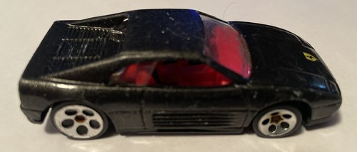 Vintage HOT WHEELS 1990 Ferrari Black With Red Interior Diecast | eBay