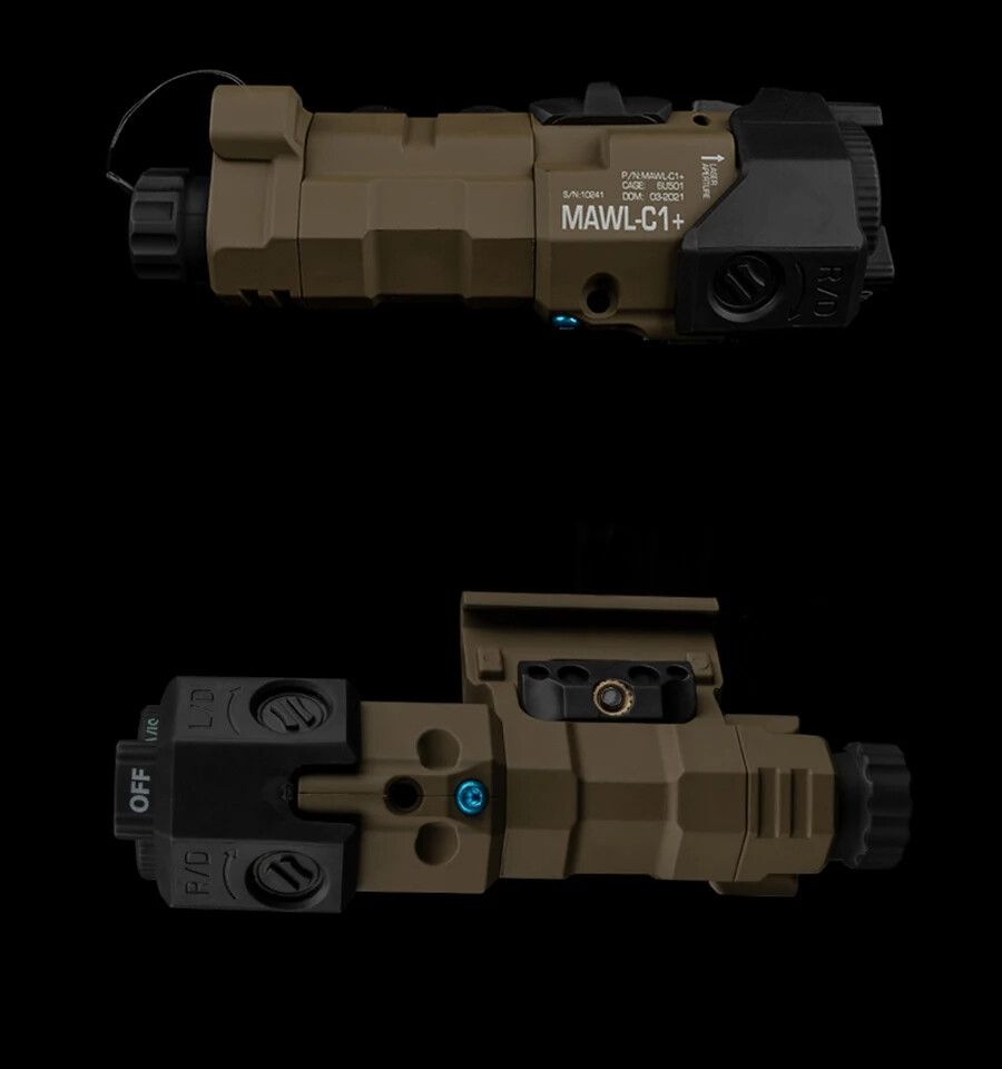 Tactical MAWL-C1 Red/Green Laser/White Flashlight Rail Mount Left Right ...