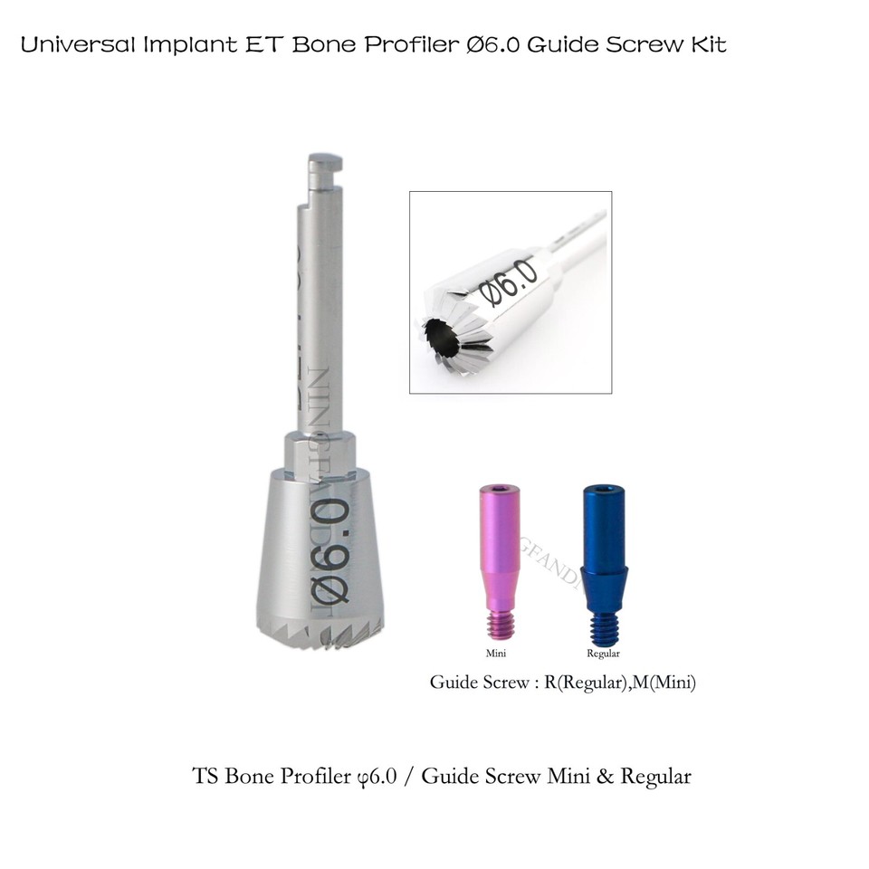 Implant Universal Bone Profiler 6.0mm Guide Screw Hiossen Fit Hand ...
