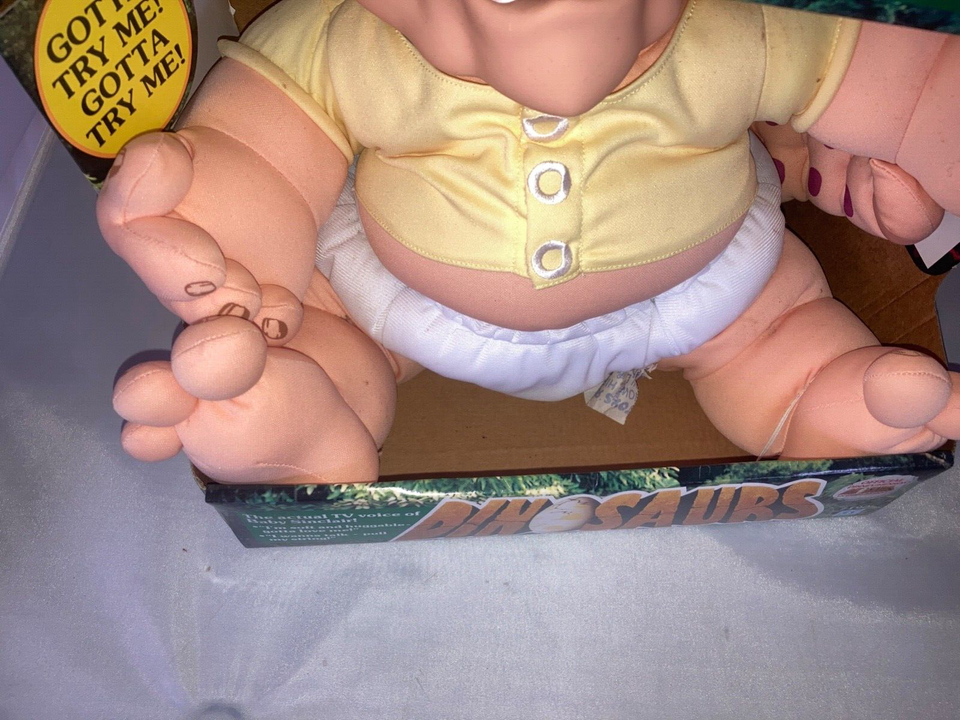 talking BABY SINCLAIR Disney's Dinosaurs Plush in box WORKS Jim Henson ...