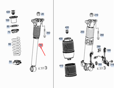 NEW MERCEDES-BENZ GLE W167 REAR RIGHT SHOCK ABSORBER A1673204400 | eBay