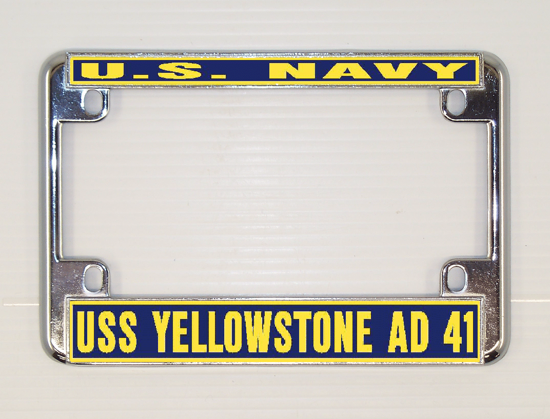 USS YELLOWSTONE AD 41 License Plate Frame U S Navy Military Car-Truck ...