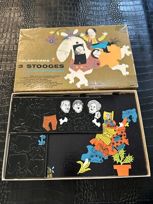 Colorforms 3 Stooges Slap-Stick-On 1959 Box Set 333 Larry Curly Moe (s3 ...