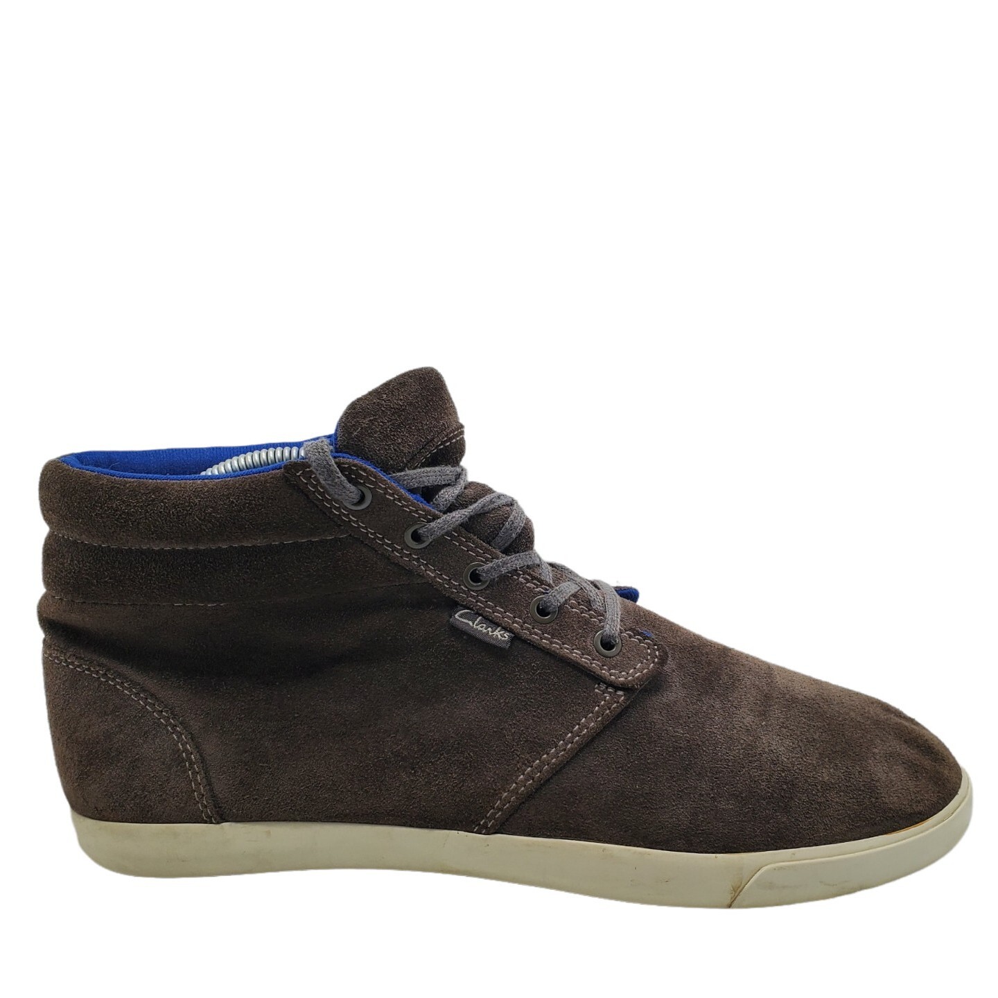 Clarks Men's Gray Suede Casual Hi-Top Sneaker Shoe 6… - Gem