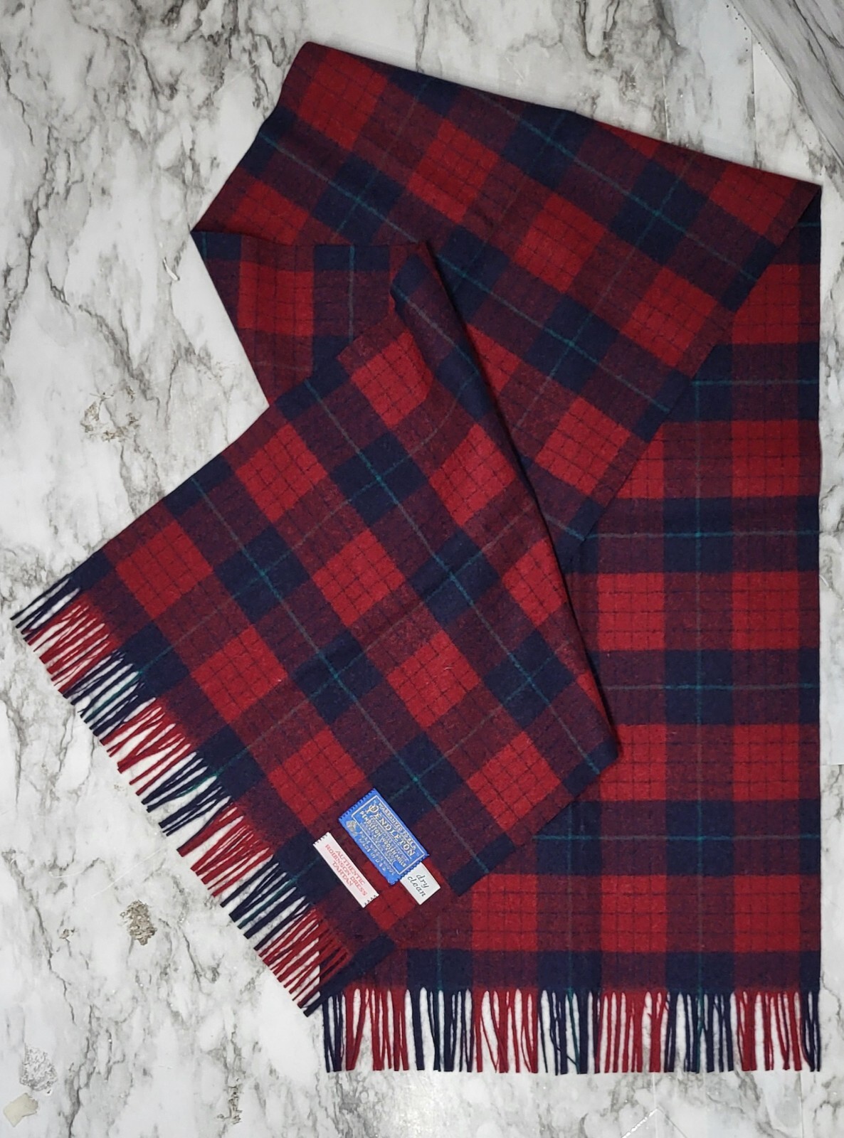 Pendleton Scarf With Fringe. 100% Virgin Wool. Made in USA. Dress ...