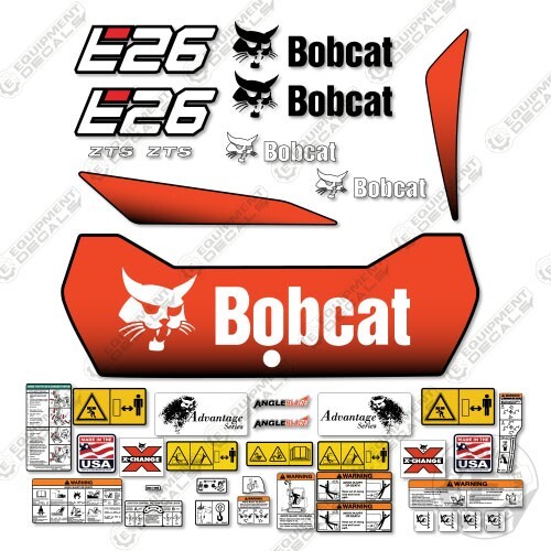 Fits Bobcat E26 Decal Kit (2020) Mini Excavator Decals - 7 YEAR 3M ...
