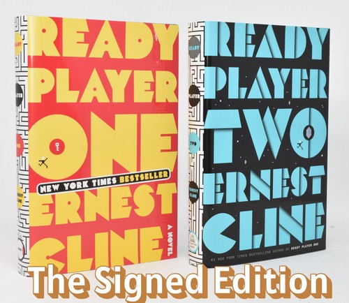 SIGNED 1st Print READY PLAYER ONE & TWO AUTOGRAPHED Ernest Cline NEW ...