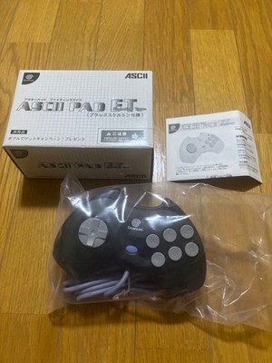 【NEW】SEGA DREAMCAST ASCII PAD FT Black Skeleton Specification Boxed ...