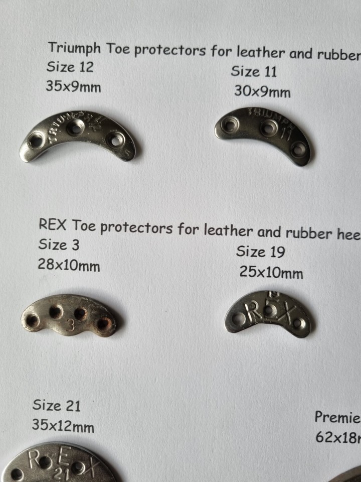 Shoe Repair Segs Toe Heel Sole Steel Plates Triumph Blakeys Protectors ...