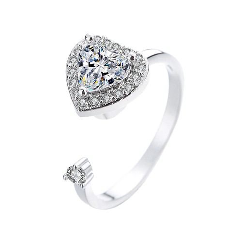 Engagement Ring Five-pointed Star Rhinestones Electroplated Sparkling ...