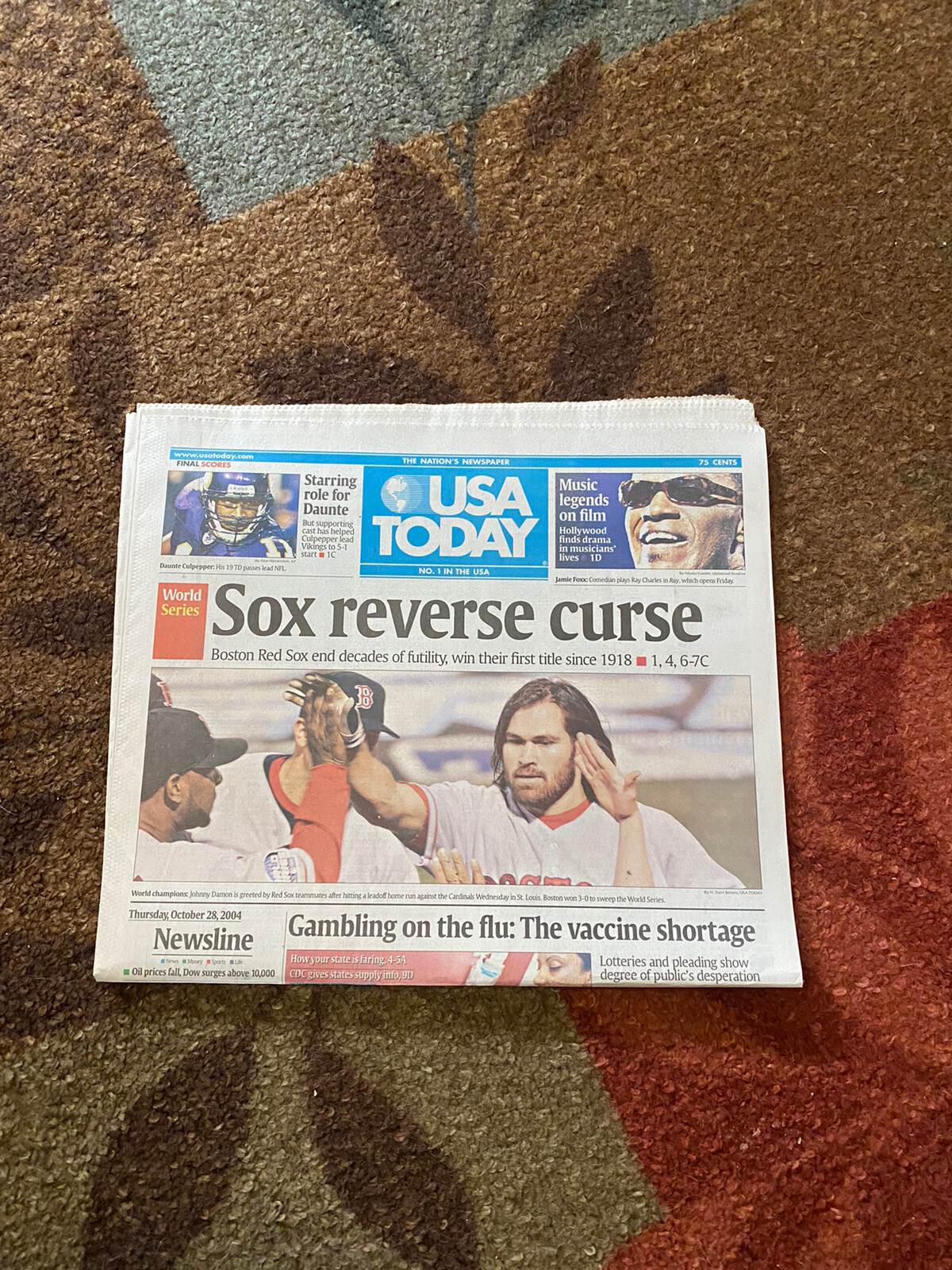 USA Today Boston Red Sox World Series Reverse The Curse October 28 ...