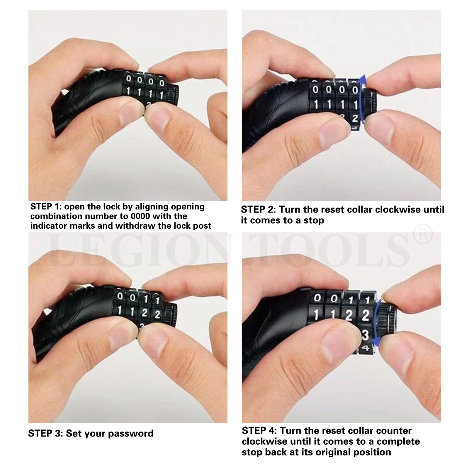 Bike Bicycle Cycling Lock 1M 4-Digit Combination Security Cable Lock ...