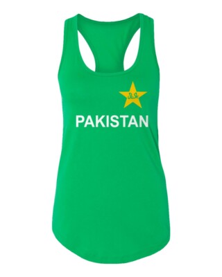 Cricket Pakistan Jersey Style Fans Supporter Women's Racerback Tank Top ...
